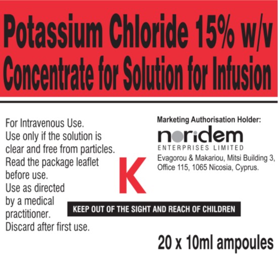 Importation of UK-Authorized Potassium Chloride 15% w/v Concentrate for Solution for Infusion ...
